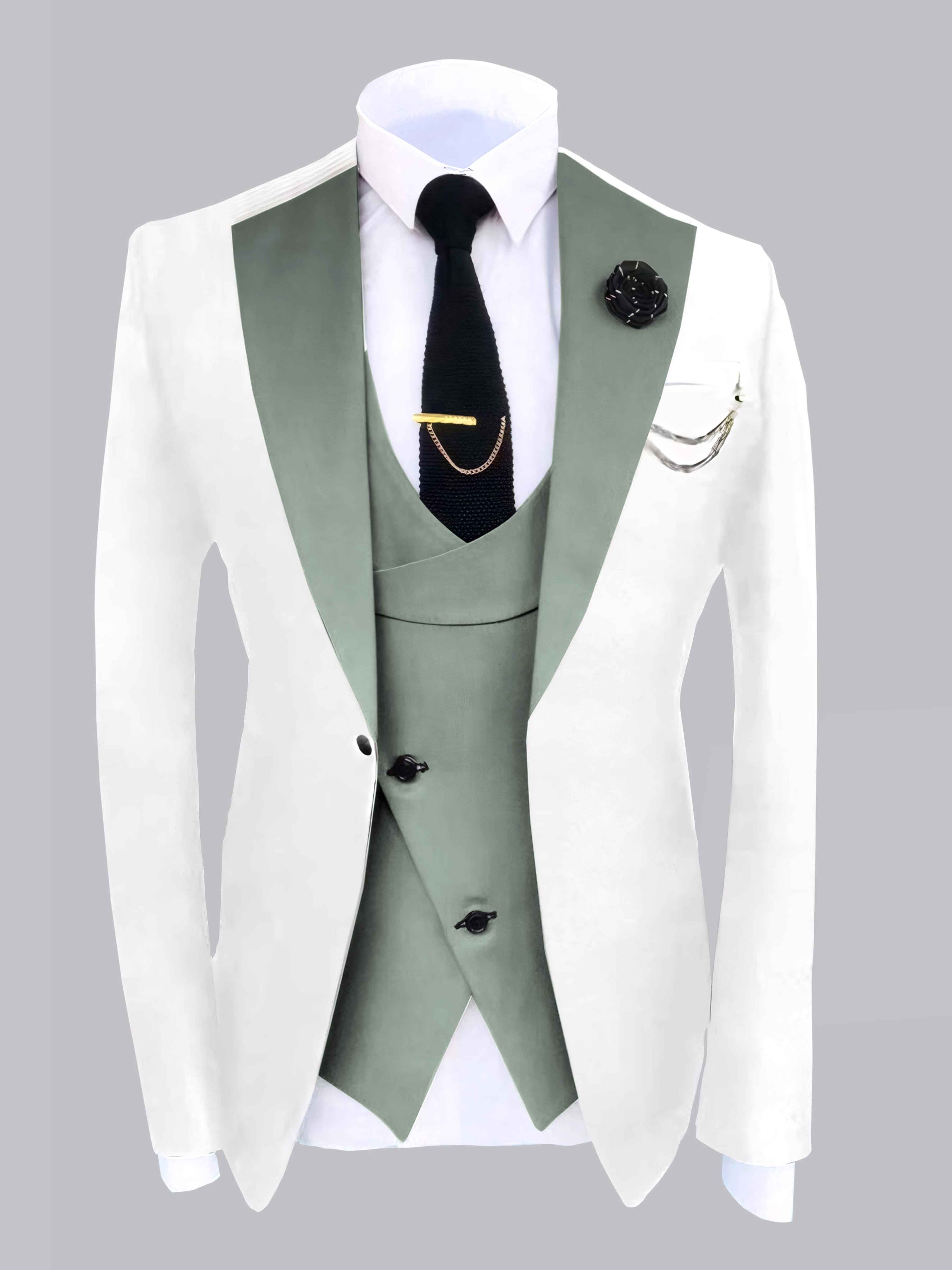 Trendy Men's Color Block Design 2 Pieces Jacket