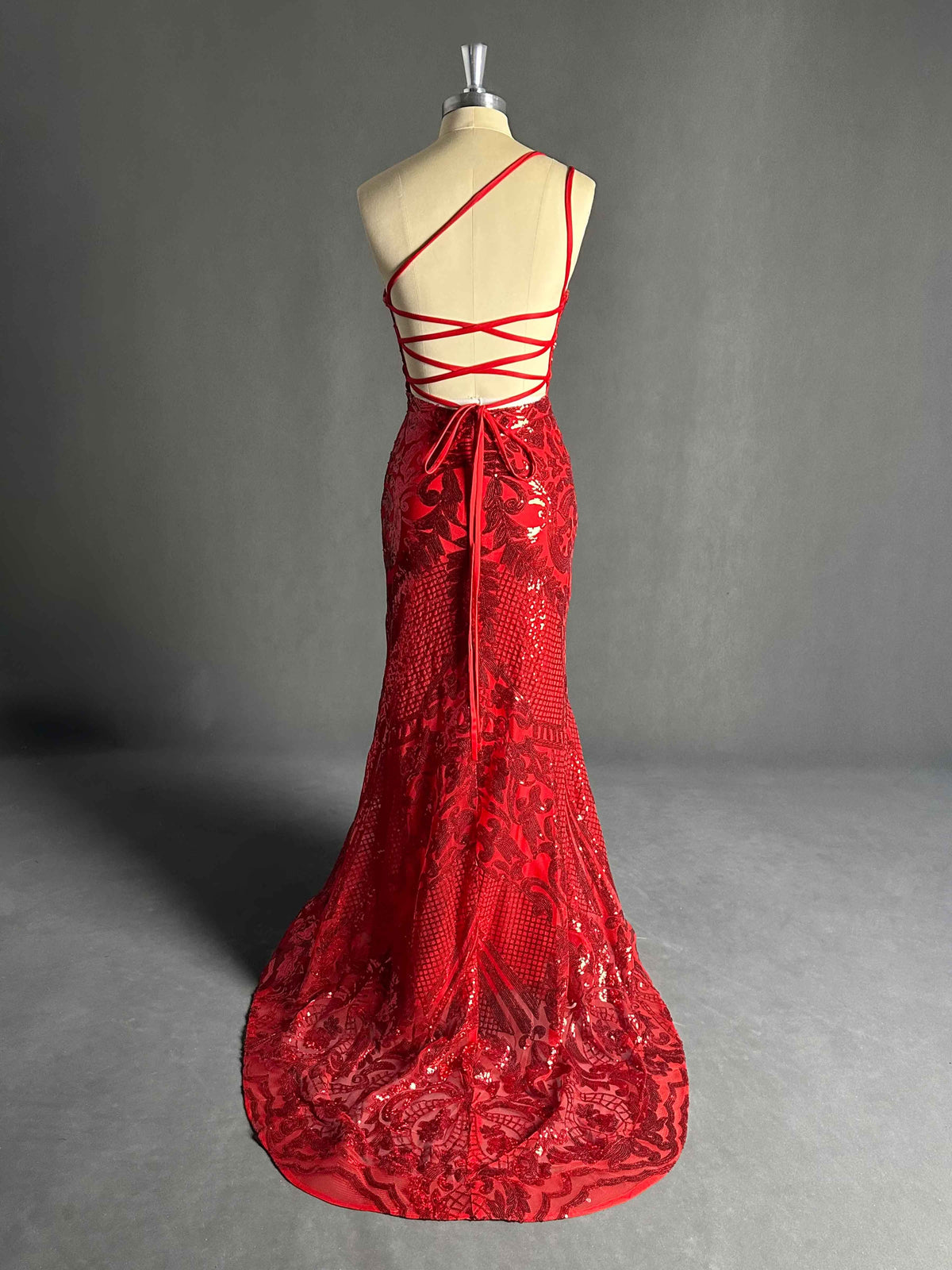 Lia Gorgeous One Shoulder Slit Mermaid Prom Dresses