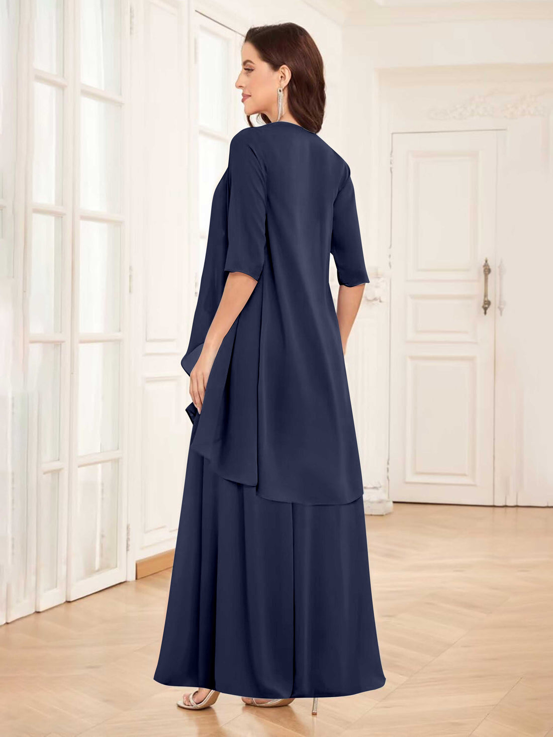 Mariah Modest Two-Pieces Maxi Chiffon Mother of the Bride Dresses