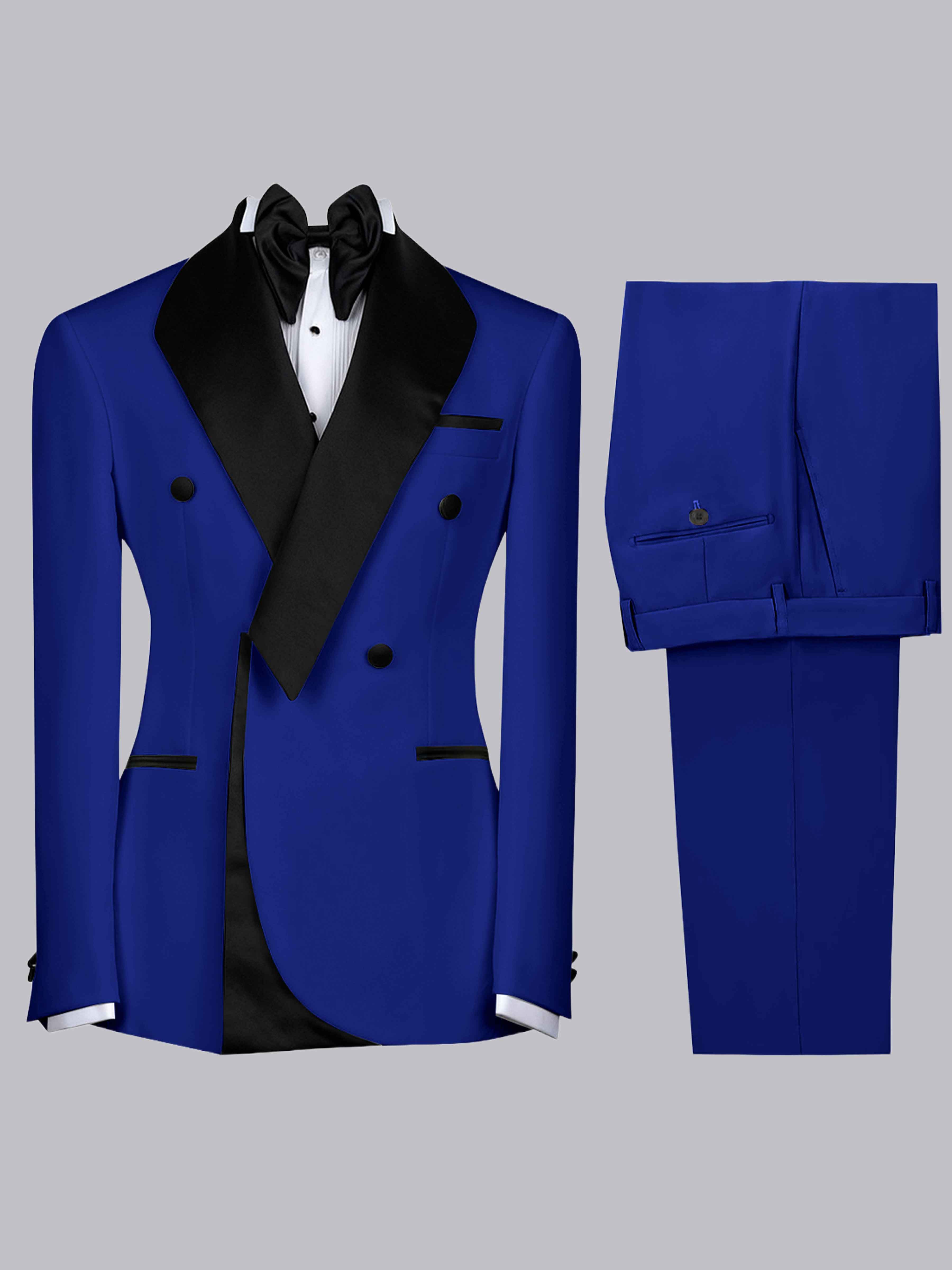 Modern Color Block Men's 2 Pieces Notch Lapel Suit for Wedding Events