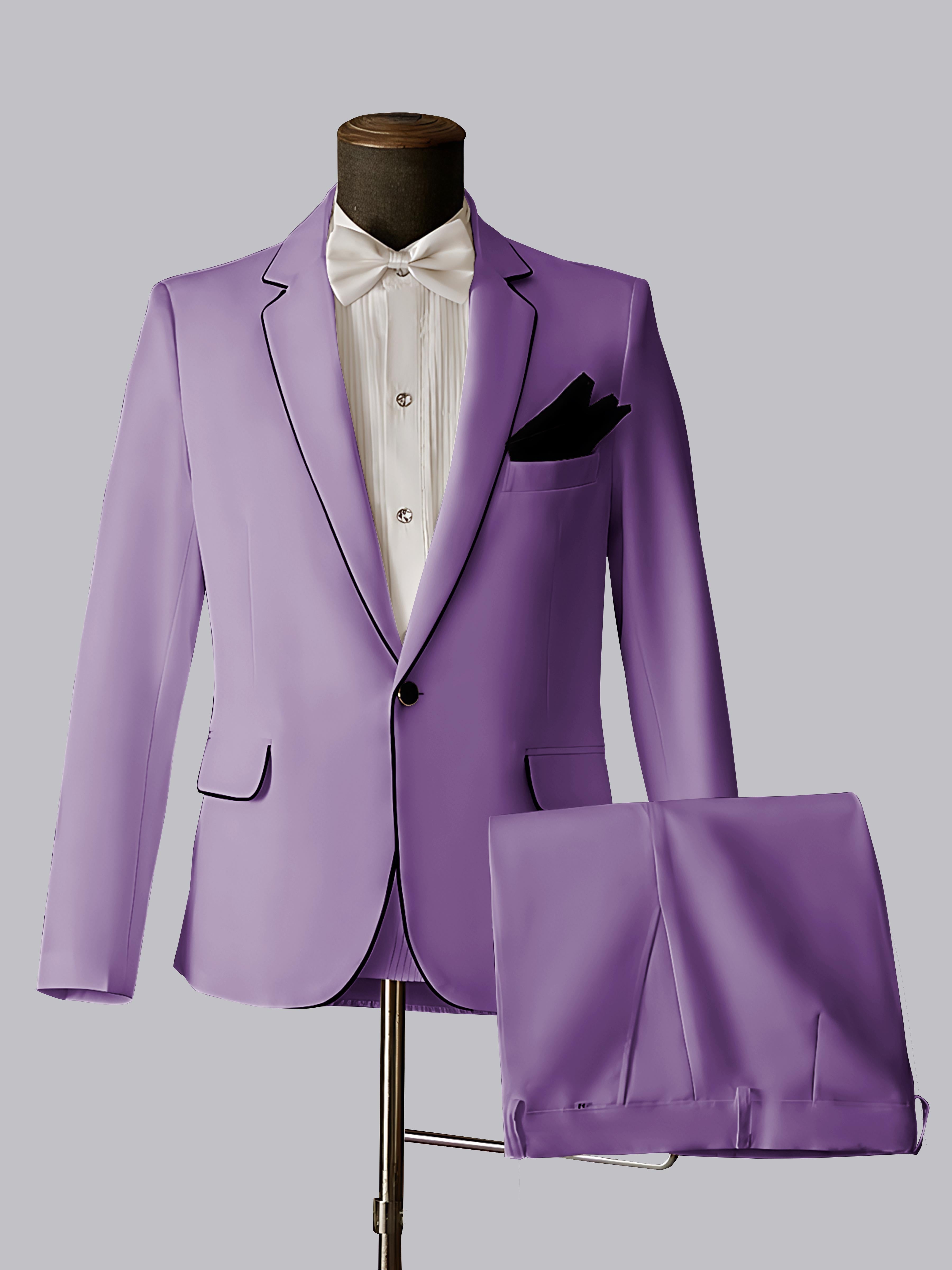 Regular Fit One Button Men's 2 Pieces Notch Lapel Wedding Suit
