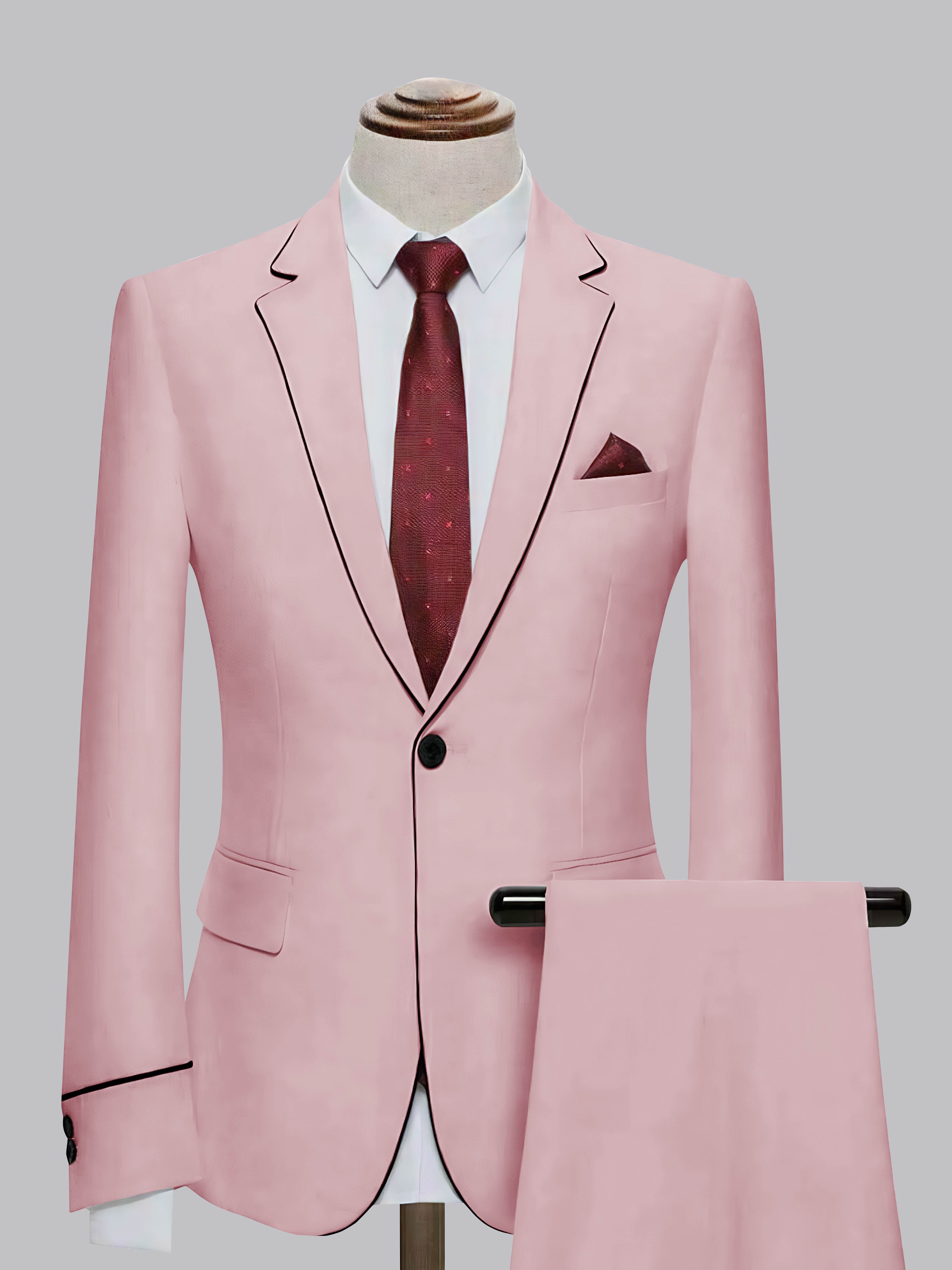 Tailor Fit One Button Men's 2 Pieces Notch Lapel Suit for Wedding & Pr