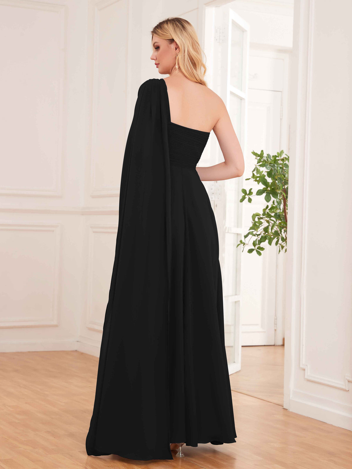 Ximena Unique Empire Flowing Straps Maxi Bridesmaid Dresses